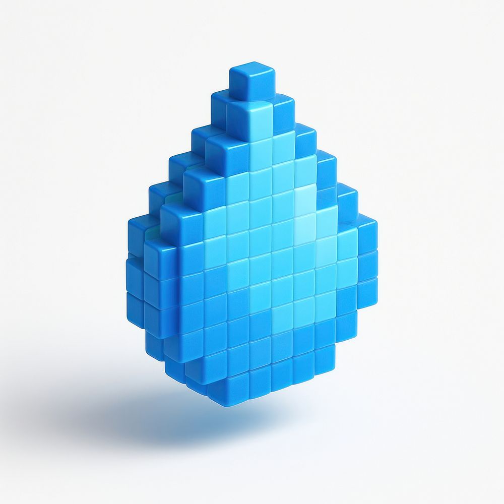 Pixelated blue water droplet illustration | Free Photo Illustration ...
