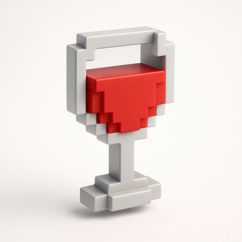 Pixelated heart trophy illustration | Free Photo Illustration - rawpixel