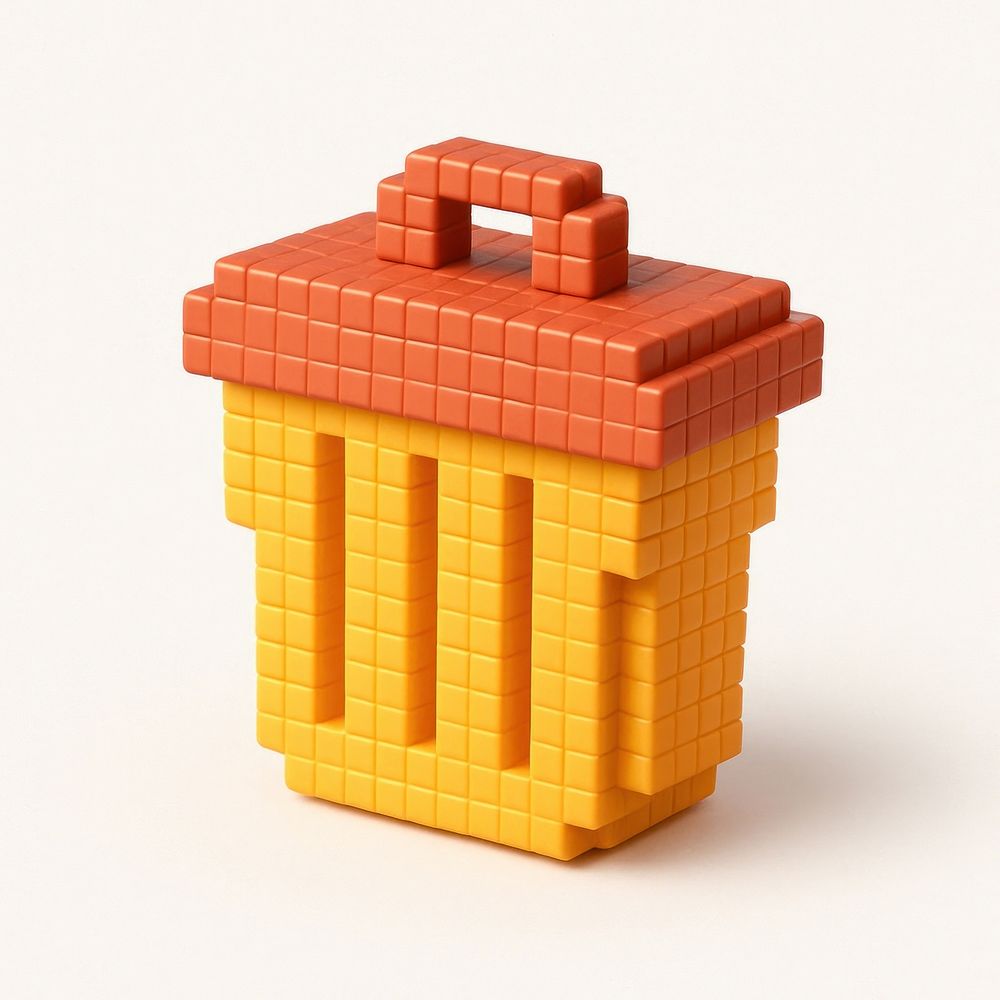 Pixelated trash can illustration | Free Photo Illustration - rawpixel
