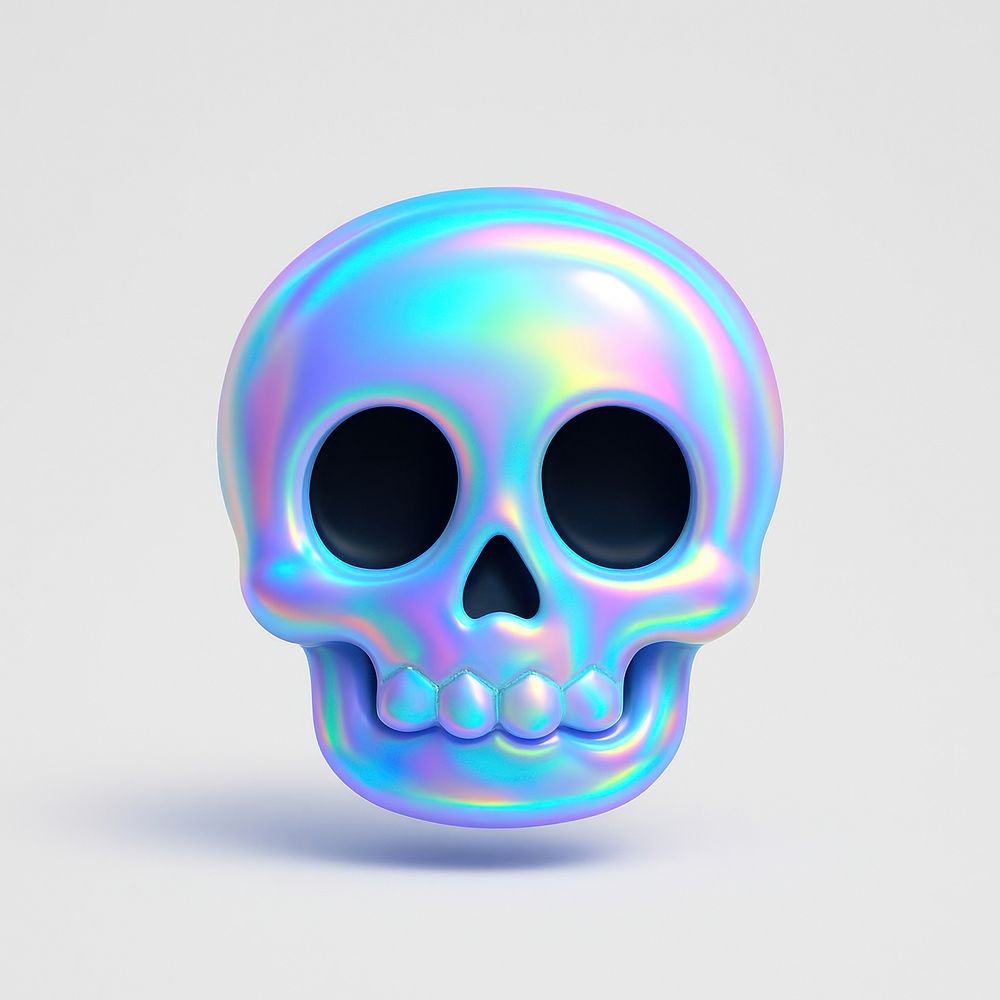 Holographic skull digital art | Free Photo Illustration - rawpixel