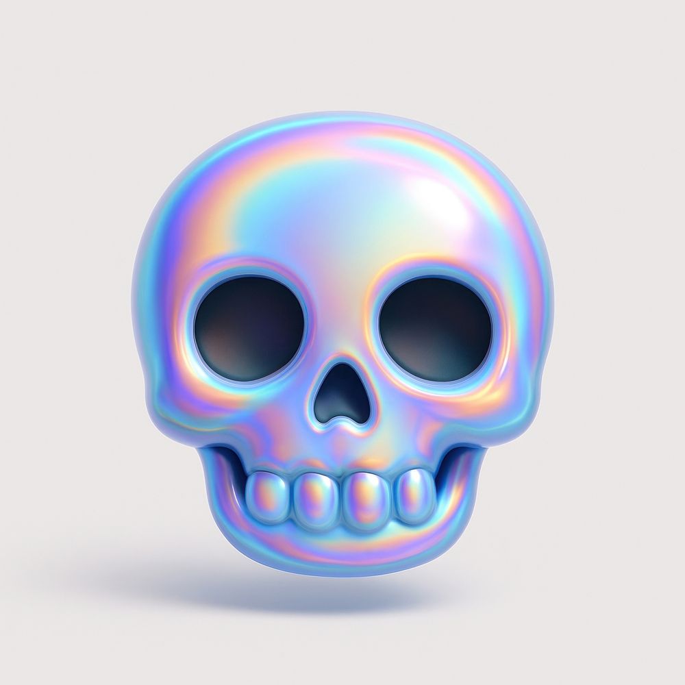 Colorful holographic skull illustration | Free Photo Illustration ...