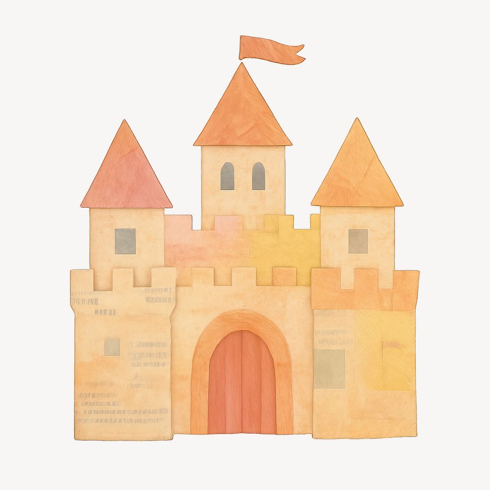 Whimsical castle illustration fantasy. | Free Photo Illustration - rawpixel