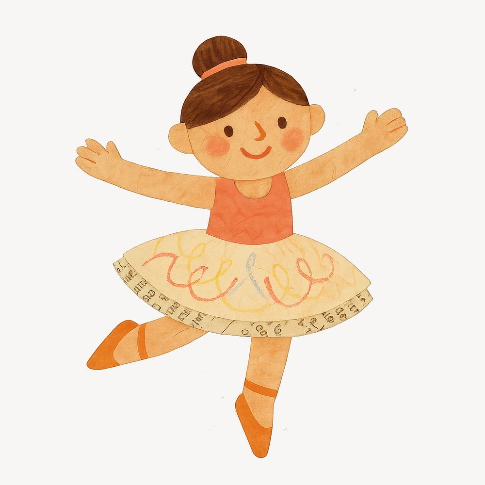 Joyful child ballet dancer illustration | Free Photo Illustration ...