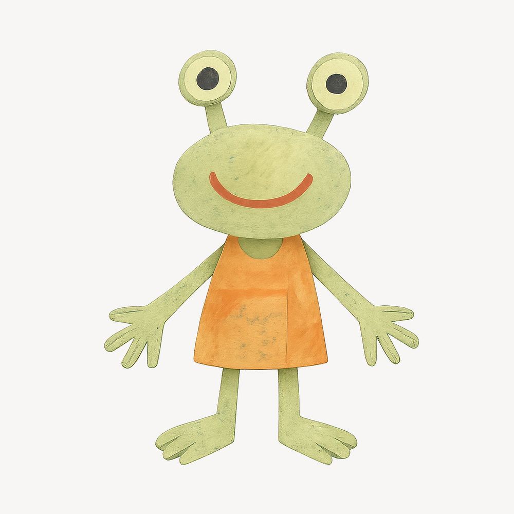 Smiling cartoon alien character illustration | Free Photo Illustration ...