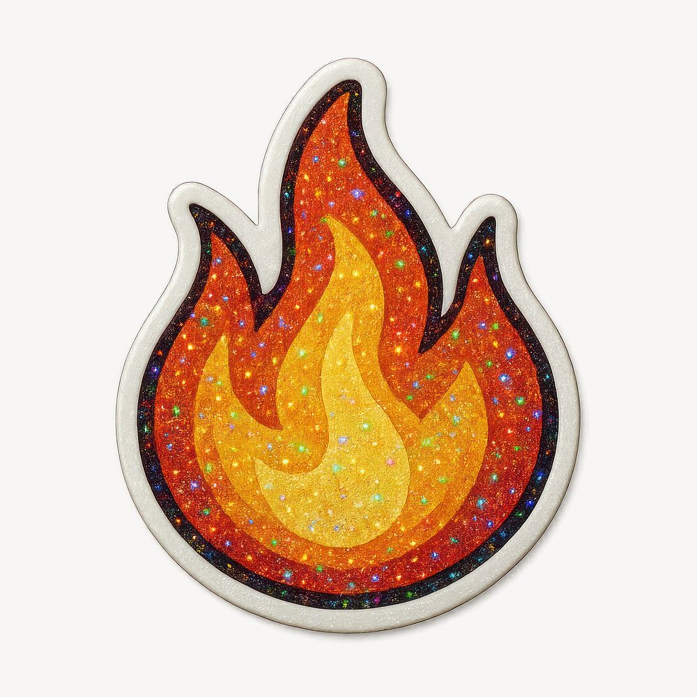 Vibrant glitter flame illustration | Free Photo Illustration - rawpixel