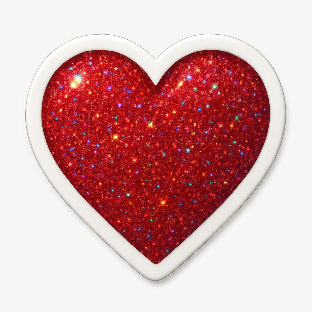 Sparkling red heart illustration | Free Photo Illustration - rawpixel