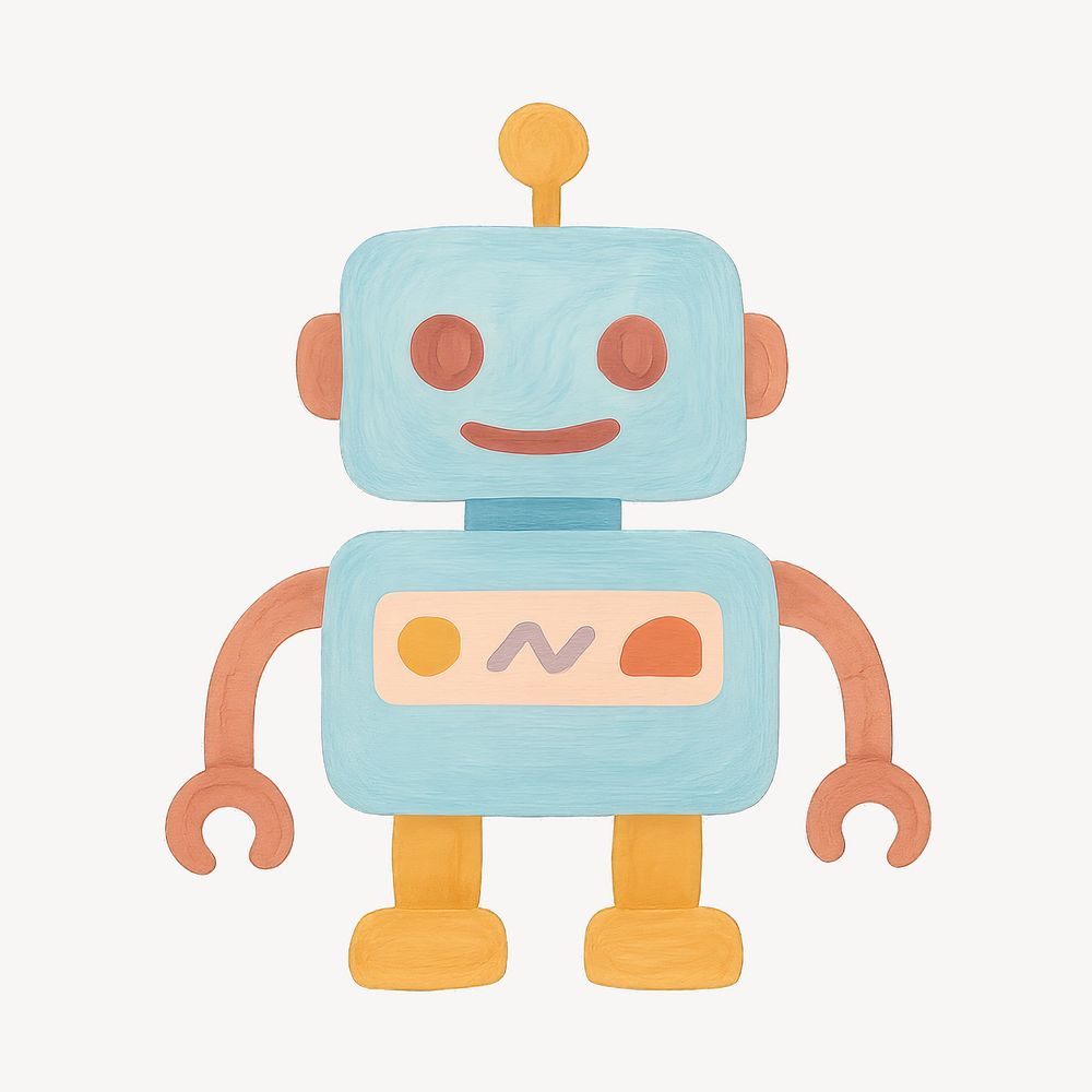 Playful robot illustration art | Free Photo Illustration - rawpixel