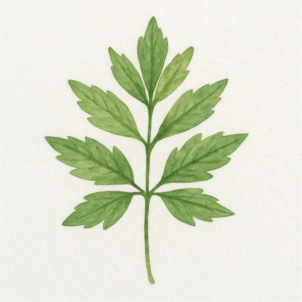 Green botanical leaf illustration art | Free Photo Illustration - rawpixel