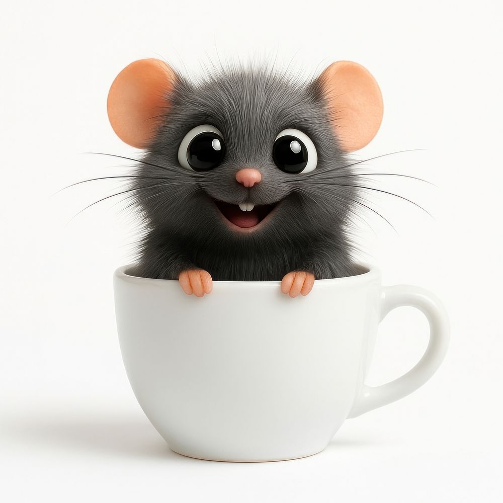 Adorable mouse in teacup illustration. | Free Photo Illustration - rawpixel