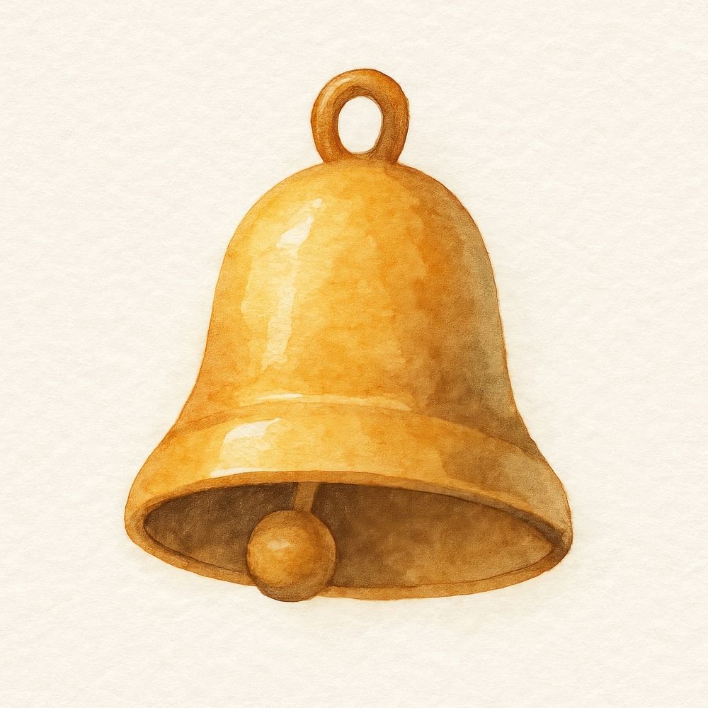 Vintage watercolor bell illustration | Free Photo Illustration - rawpixel