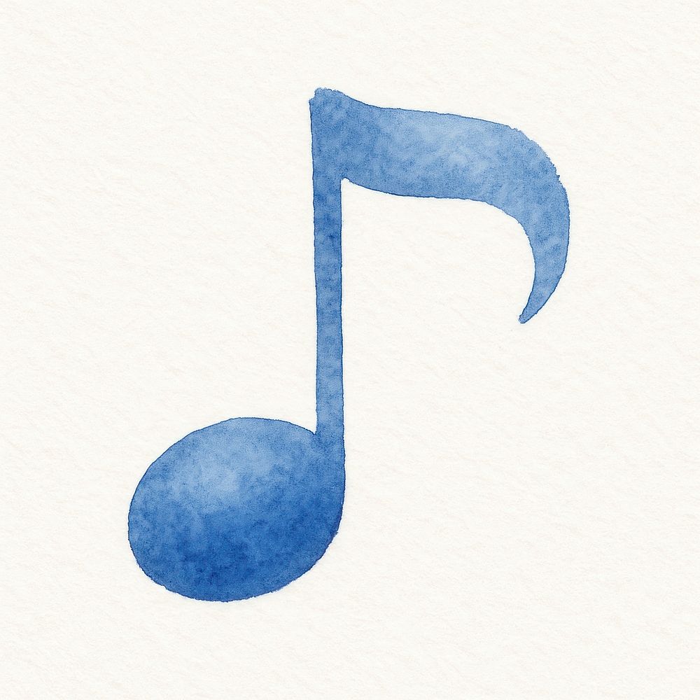 Blue watercolor musical note illustration. | Free Photo Illustration ...
