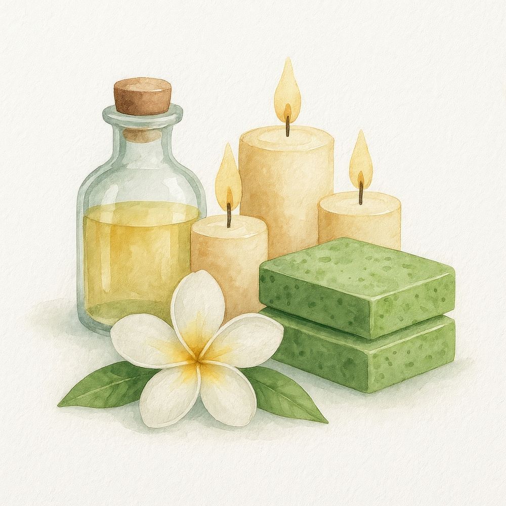 Serene spa essentials illustration | Free Photo Illustration - rawpixel