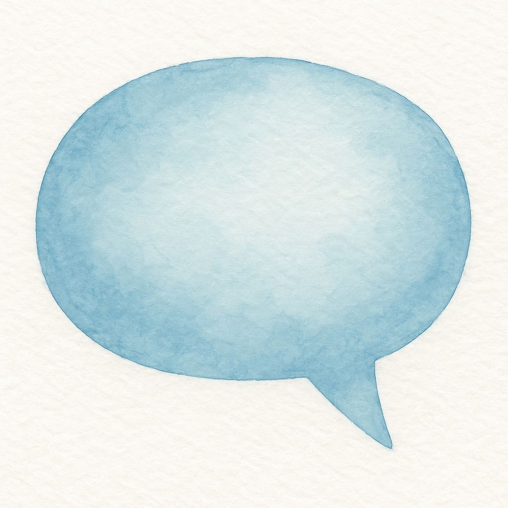 Watercolor speech bubble illustration | Free Photo Illustration - rawpixel