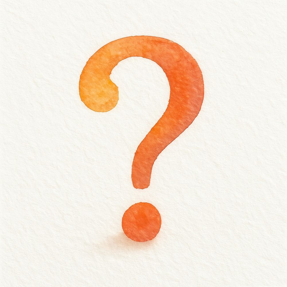 Colorful watercolor question mark illustration. | Free Photo ...