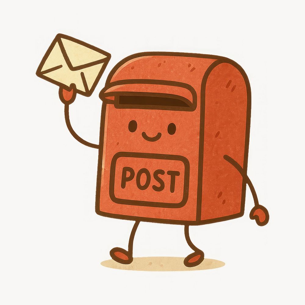 Cute mailbox delivering letter | Free Photo Illustration - rawpixel