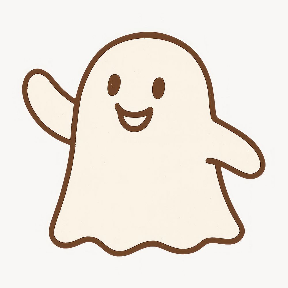 Friendly ghost waving illustration | Free Photo Illustration - rawpixel