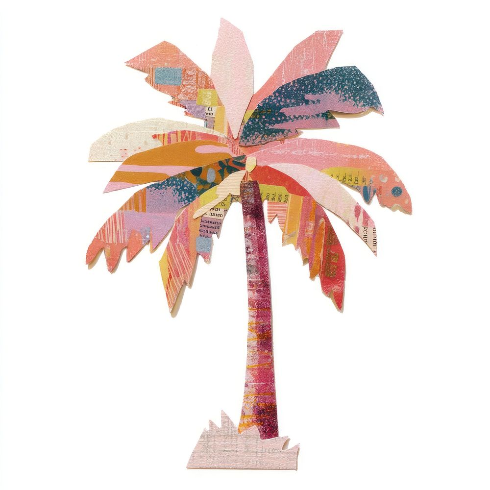 Tropical palm tree collage colors | Free Photo Illustration - rawpixel
