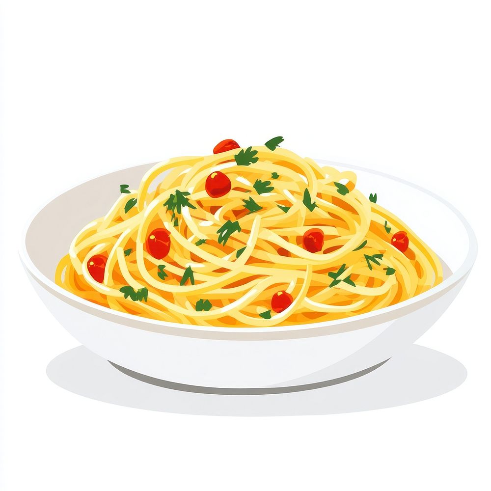 Spaghetti Aglio e Olio spaghetti | Free Vector - rawpixel