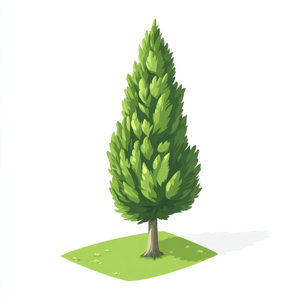 Cypress tree illustration green art | Free Vector - rawpixel