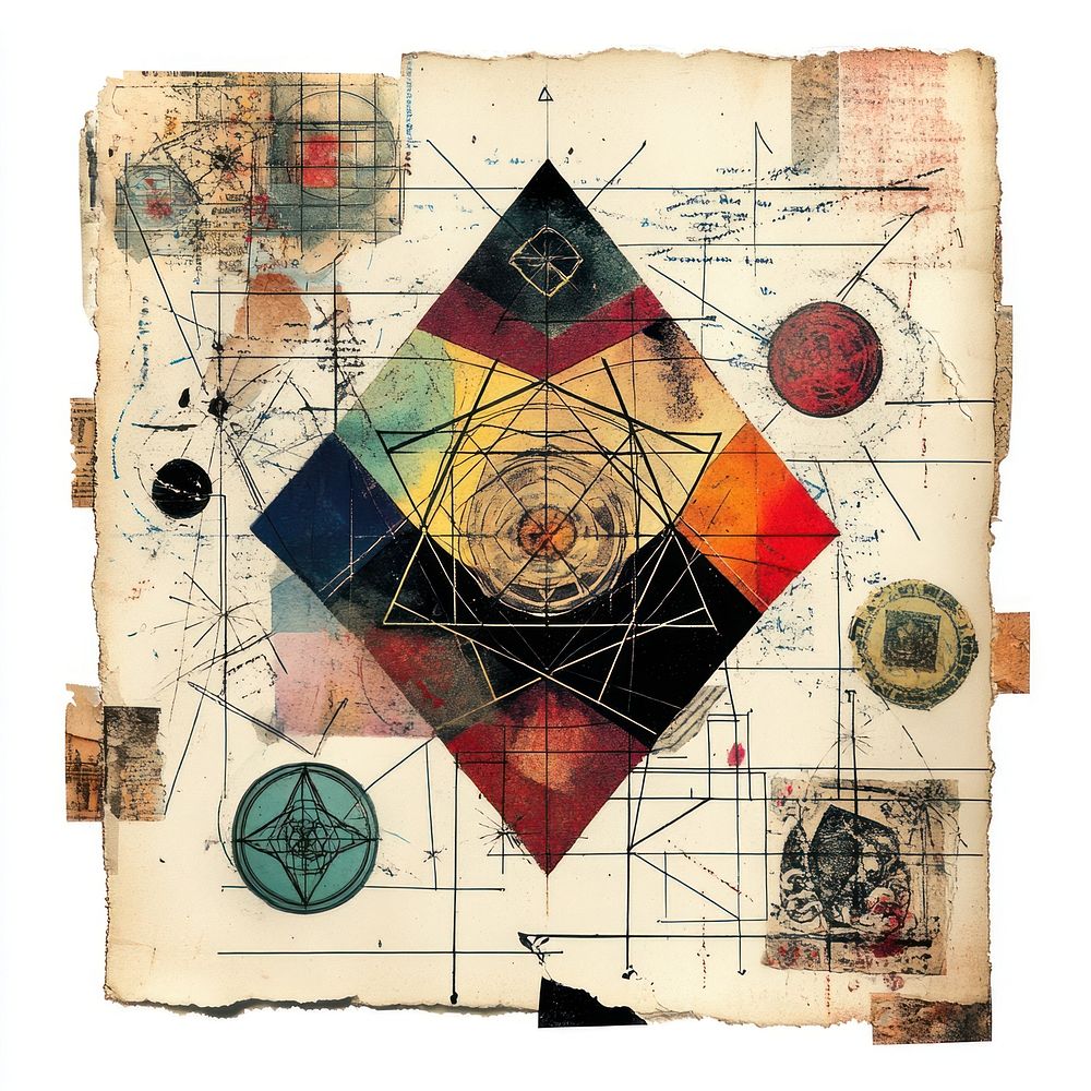 Paper collage Sacred Geometry esoteric | Free Photo Illustration - rawpixel