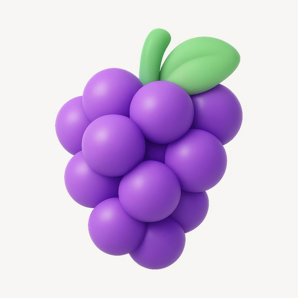 Colorful 3D grape illustration | Free Photo Illustration - rawpixel