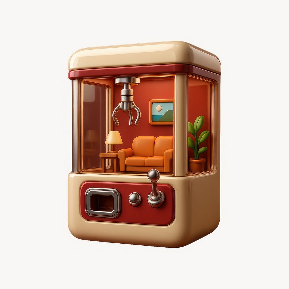 Retro claw machine room | Free Photo Illustration - rawpixel