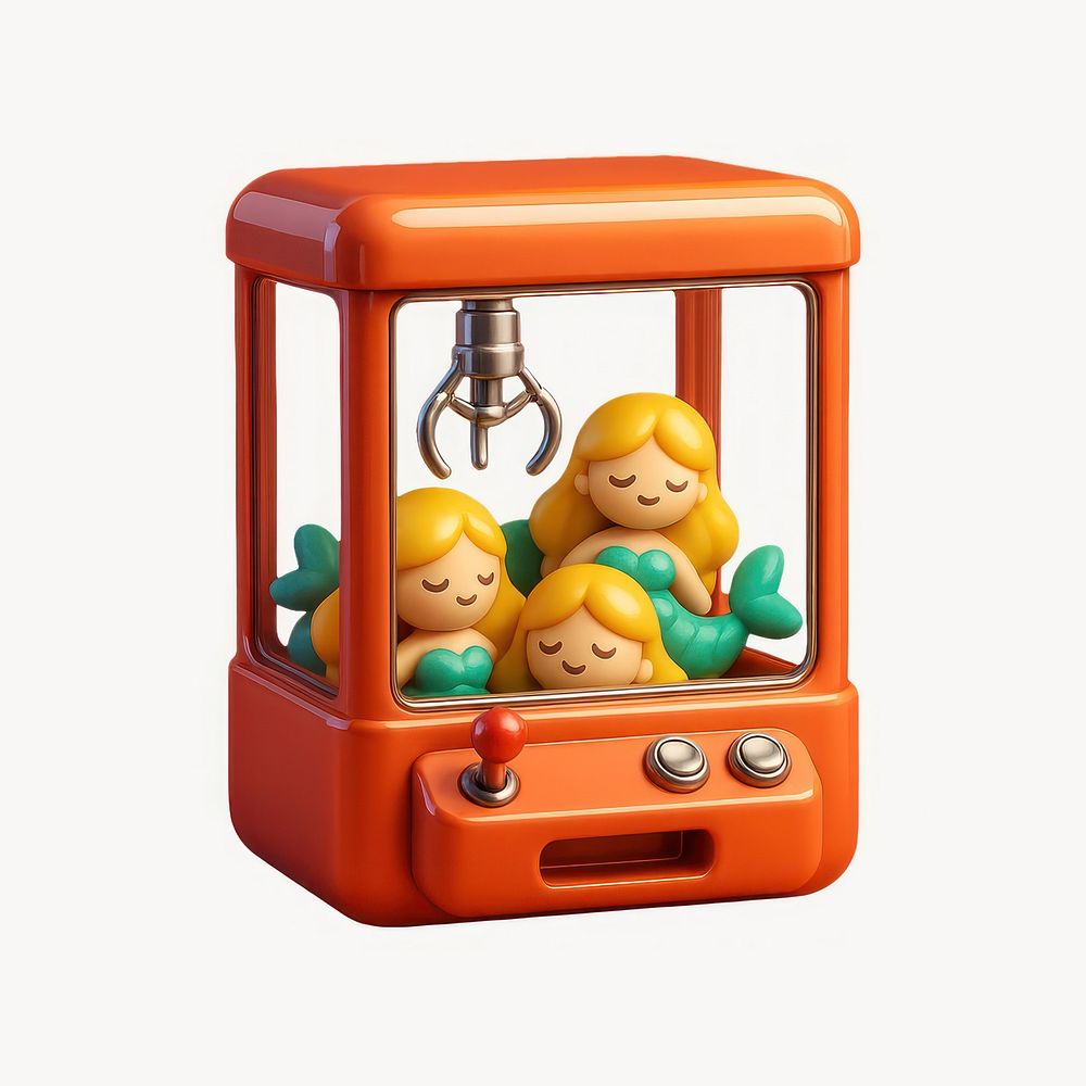 Cute mermaid claw machine illustration | Free Photo Illustration - rawpixel