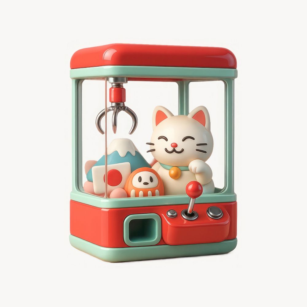 Cute claw machine illustration | Free Photo Illustration - rawpixel
