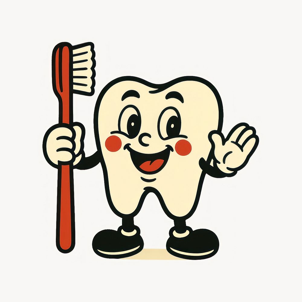 Happy tooth cartoon illustration | Free Photo Illustration - rawpixel