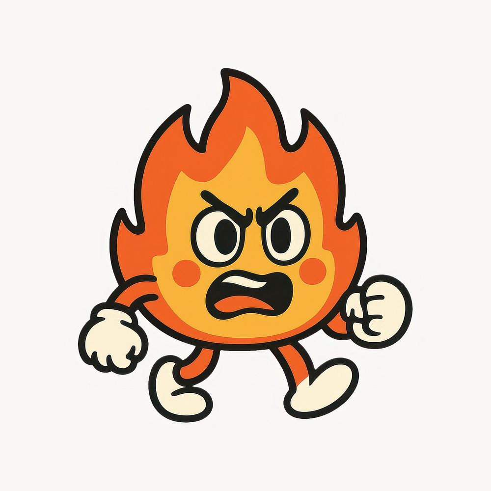 Fiery cartoon character illustration | Free Photo Illustration - rawpixel
