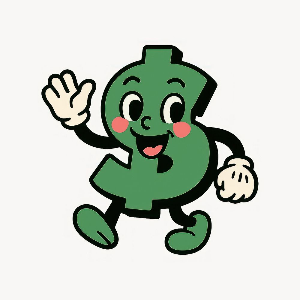 Cheerful dollar sign character | Free Photo Illustration - rawpixel