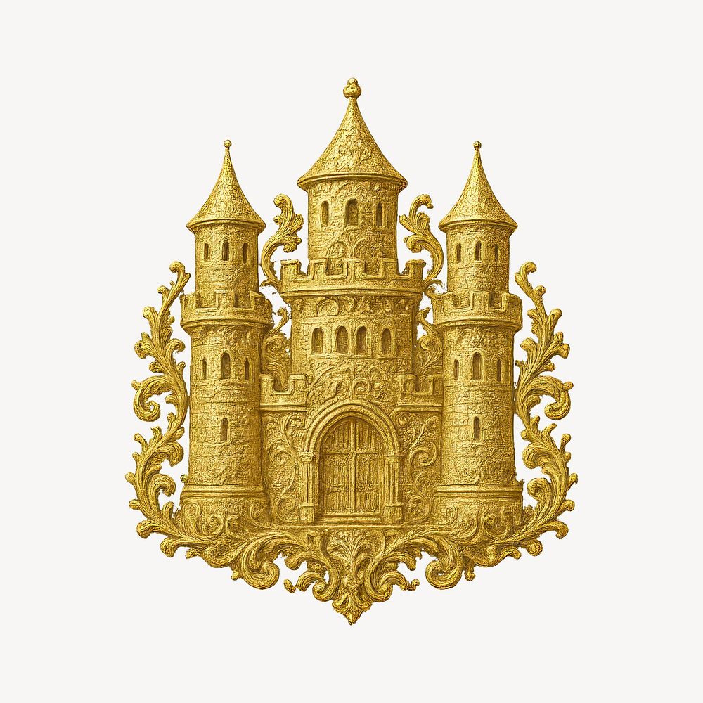 Ornate medieval castle emblem | Free Photo Illustration - rawpixel