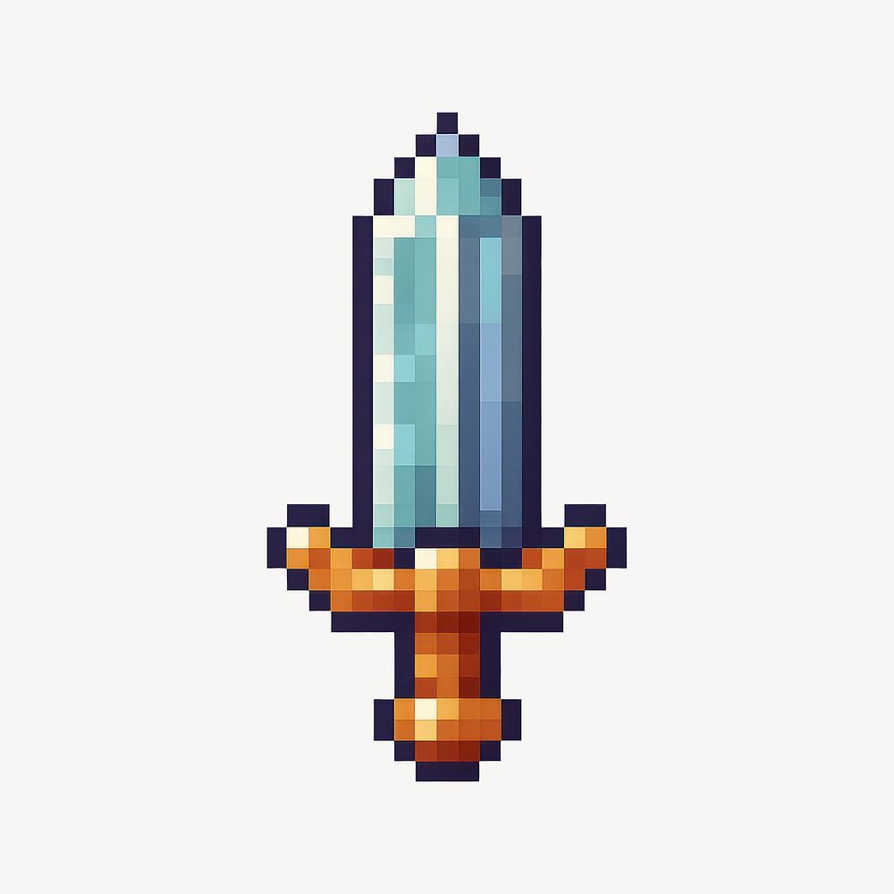 Pixelated sword graphic illustration | Free Photo Illustration - rawpixel