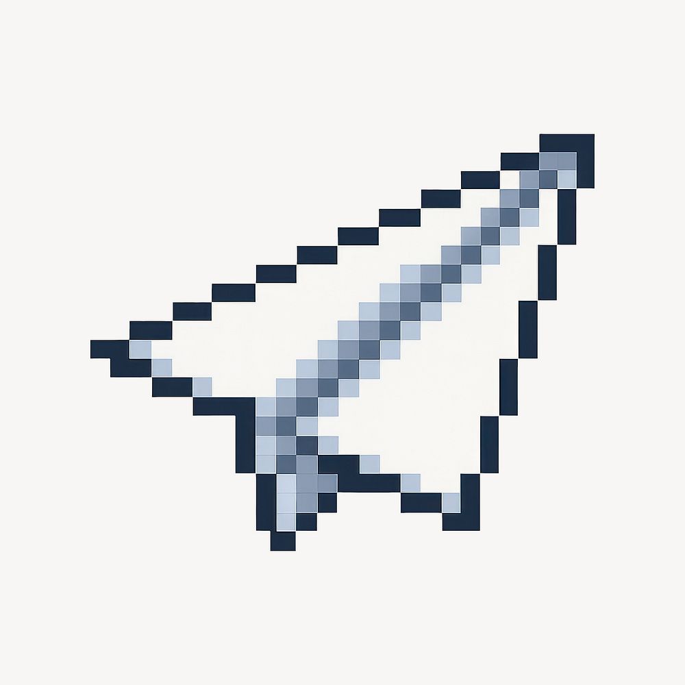 Pixelated paper airplane icon | Free Photo Illustration - rawpixel