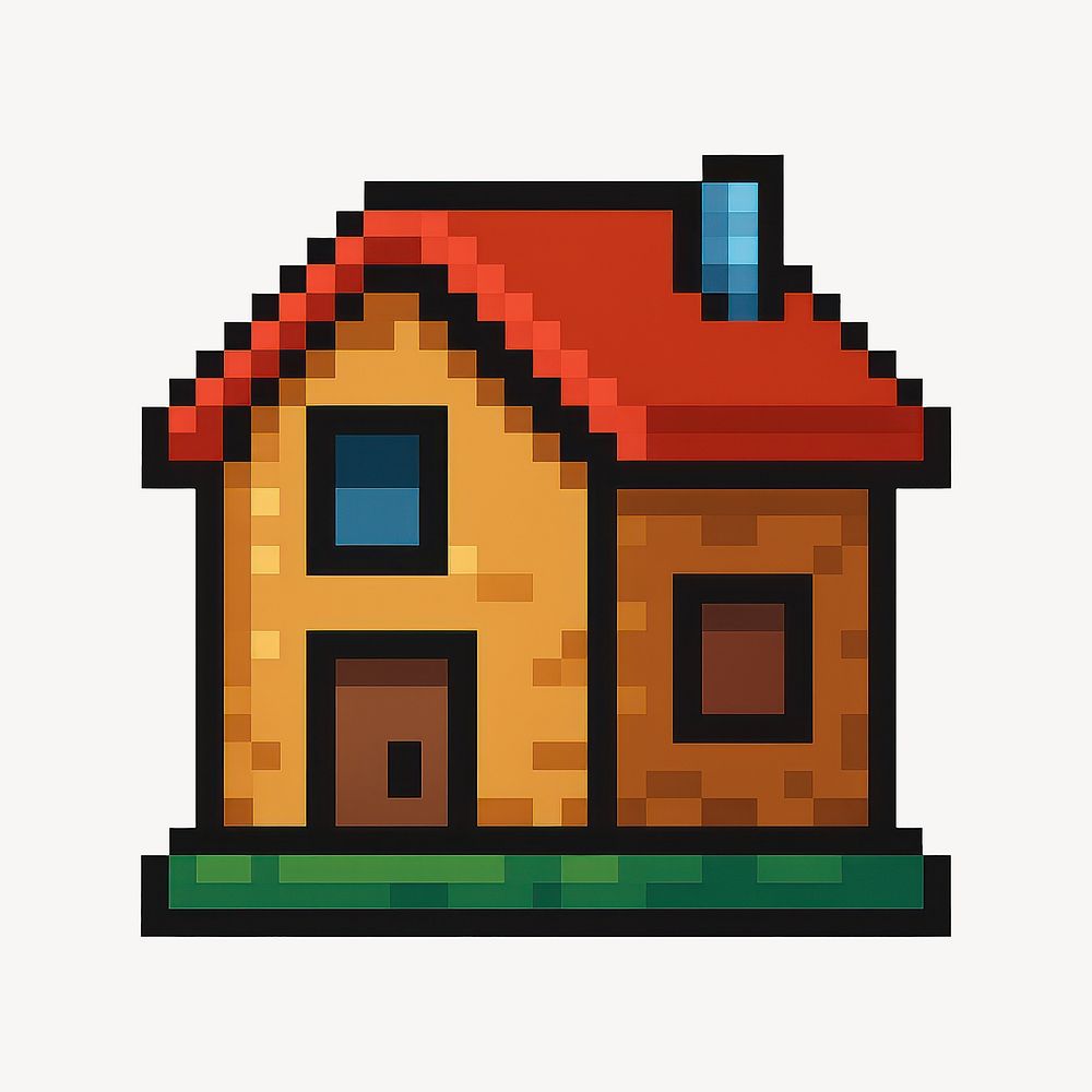 Pixelated house illustration PNG | Free Photo Illustration - rawpixel