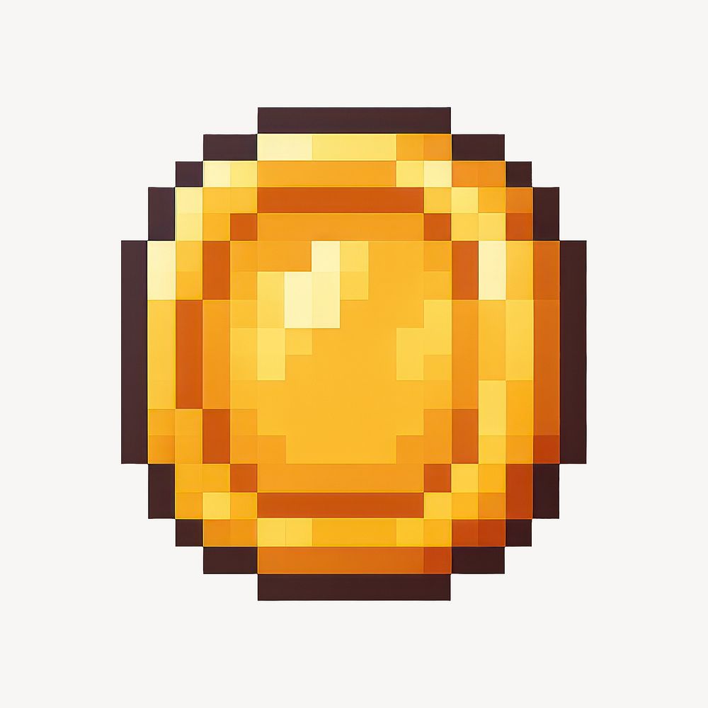 Pixelated golden coin illustration | Free Photo Illustration - rawpixel