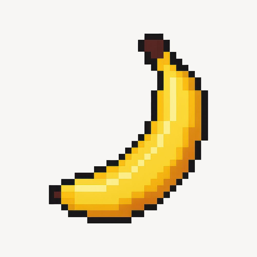 Pixelated banana fruit illustration | Free Photo Illustration - rawpixel