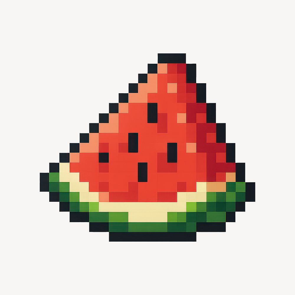 Pixelated watermelon slice illustration | Free Photo Illustration ...