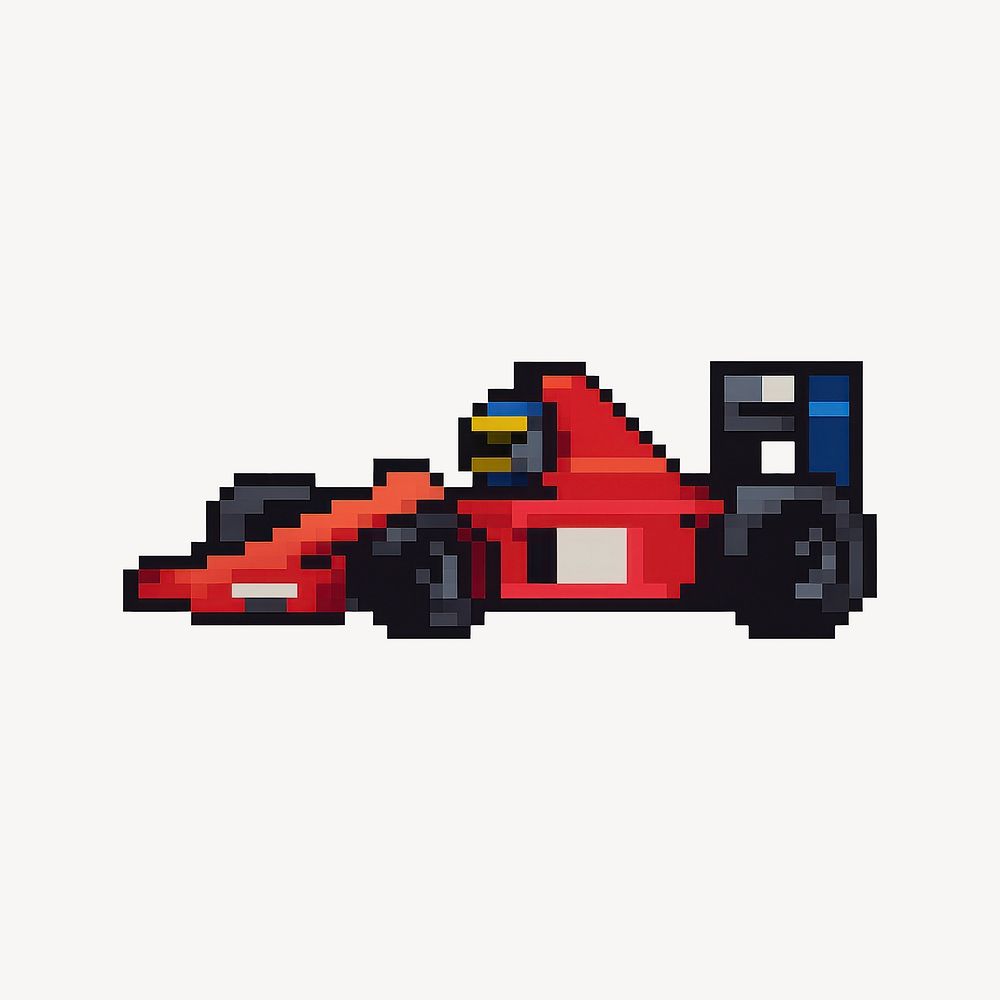 Retro pixel art racecar | Free Photo Illustration - rawpixel