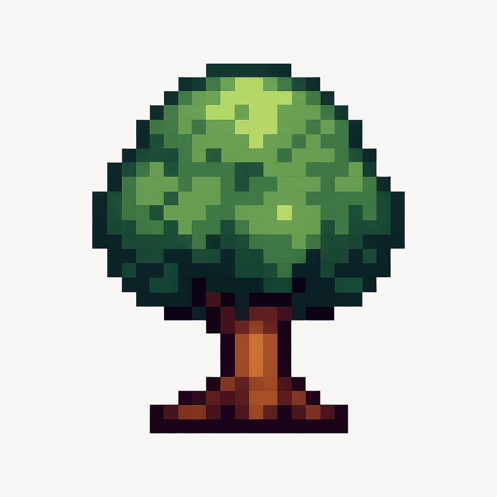 Pixelated tree graphic illustration | Free Photo Illustration - rawpixel