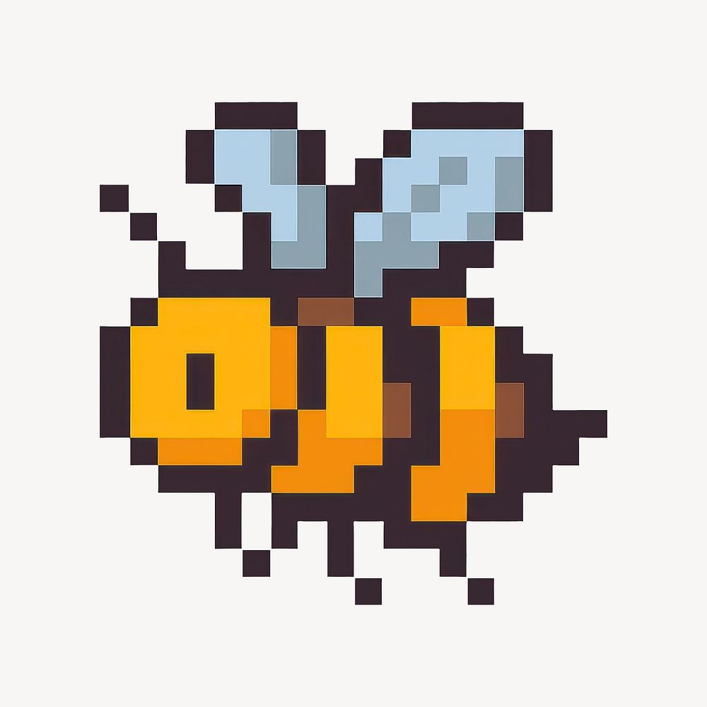 Pixelated bee graphic illustration | Free Photo Illustration - rawpixel