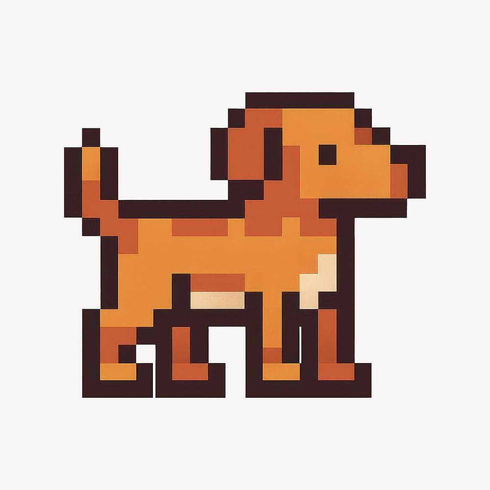 Pixelated dog illustration art | Free Photo Illustration - rawpixel
