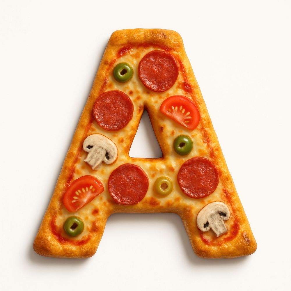 Alphabet pizza letter illustration | Free Photo Illustration - rawpixel