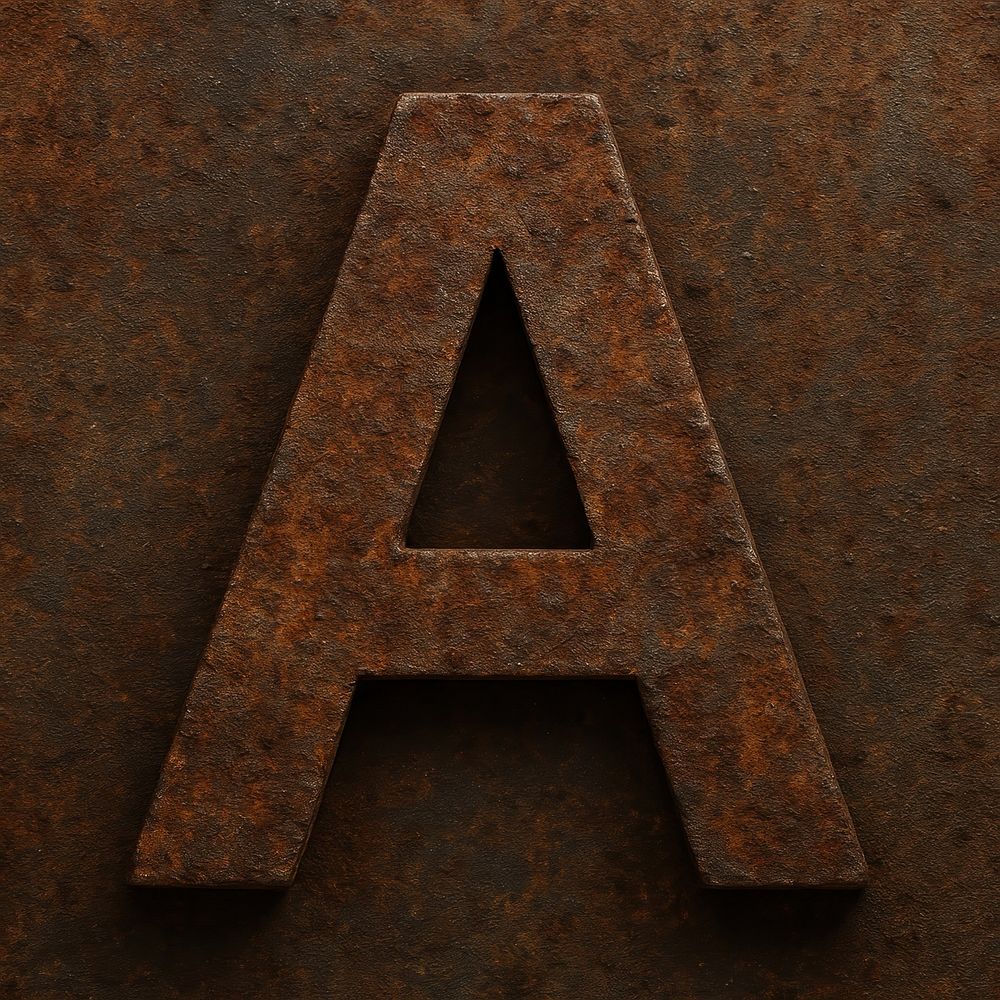 Rustic metal letter texture | Free Photo Illustration - rawpixel