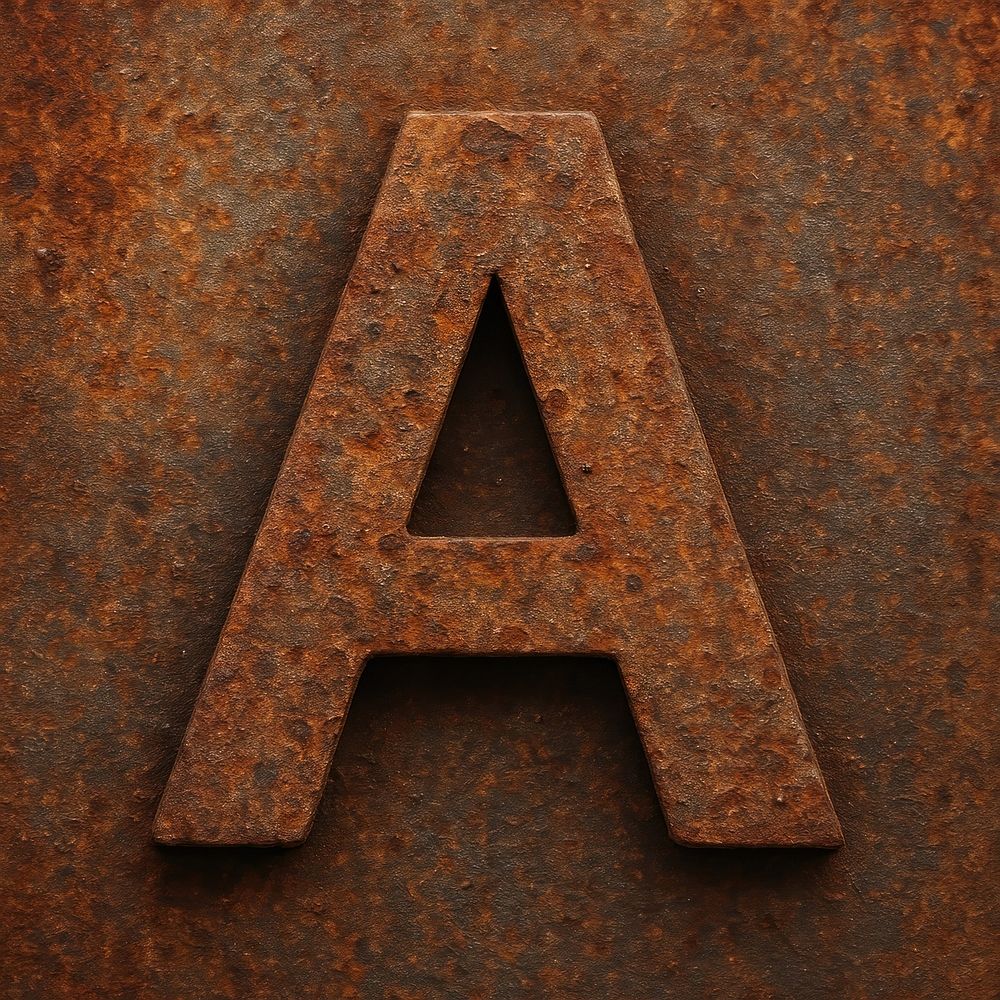 Rustic metal letter texture | Free Photo Illustration - rawpixel