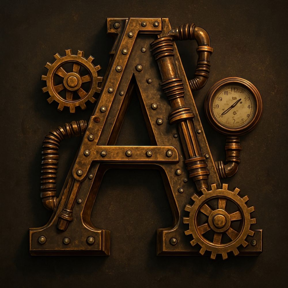 Steampunk letter A illustration | Free Photo Illustration - rawpixel