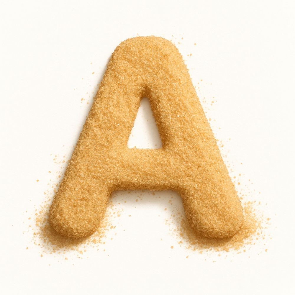Sugar-textured letter A illustration | Free Photo Illustration - rawpixel