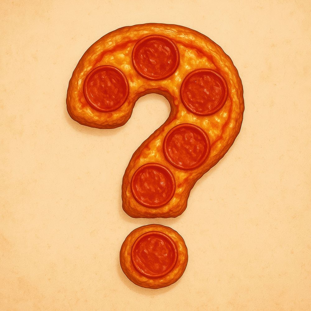 Pizza-themed question mark illustration | Free Photo Illustration ...