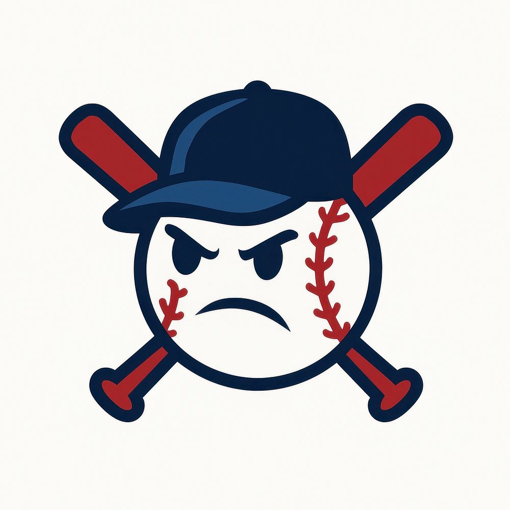 Baseball-themed angry sports logo | Free Photo Illustration - rawpixel