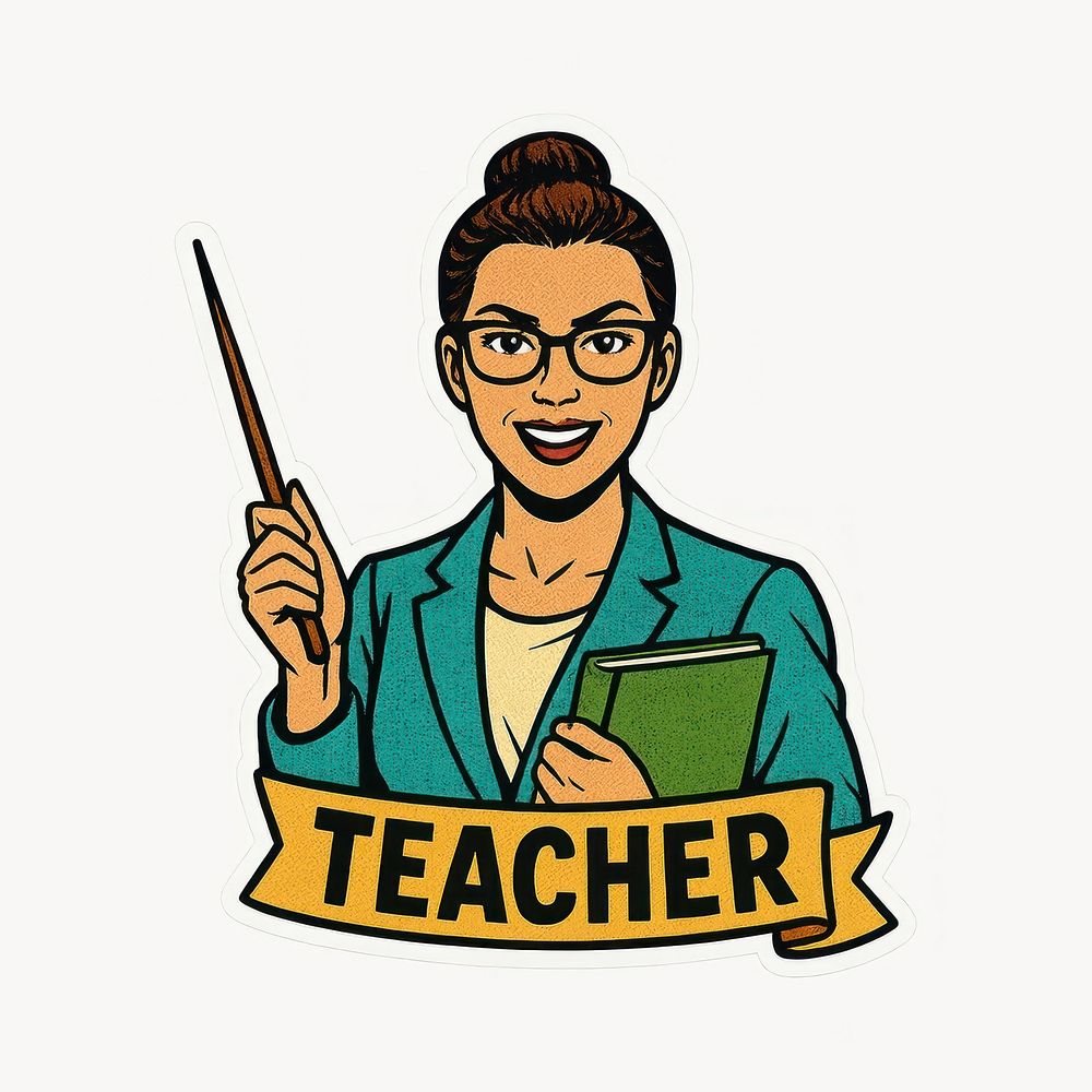 Educator cartoon illustration graphic | Free Photo Illustration - rawpixel